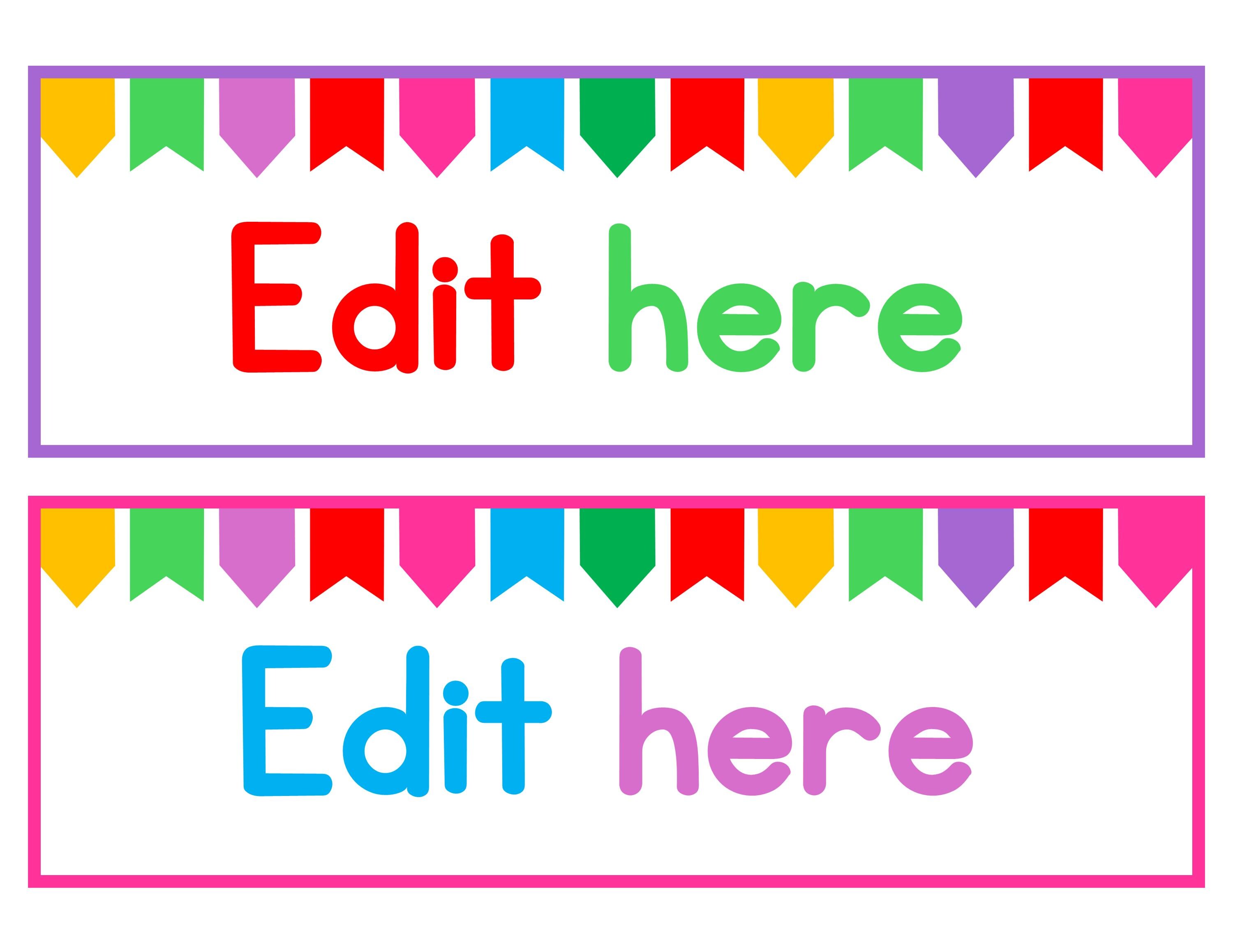 Printable Classroom Labels Bundle Pack, Name Labels, Back to School ...