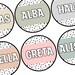 Printable Round Boho Spotty Name Tags, Circular Name Tags, Cubby Labels ...