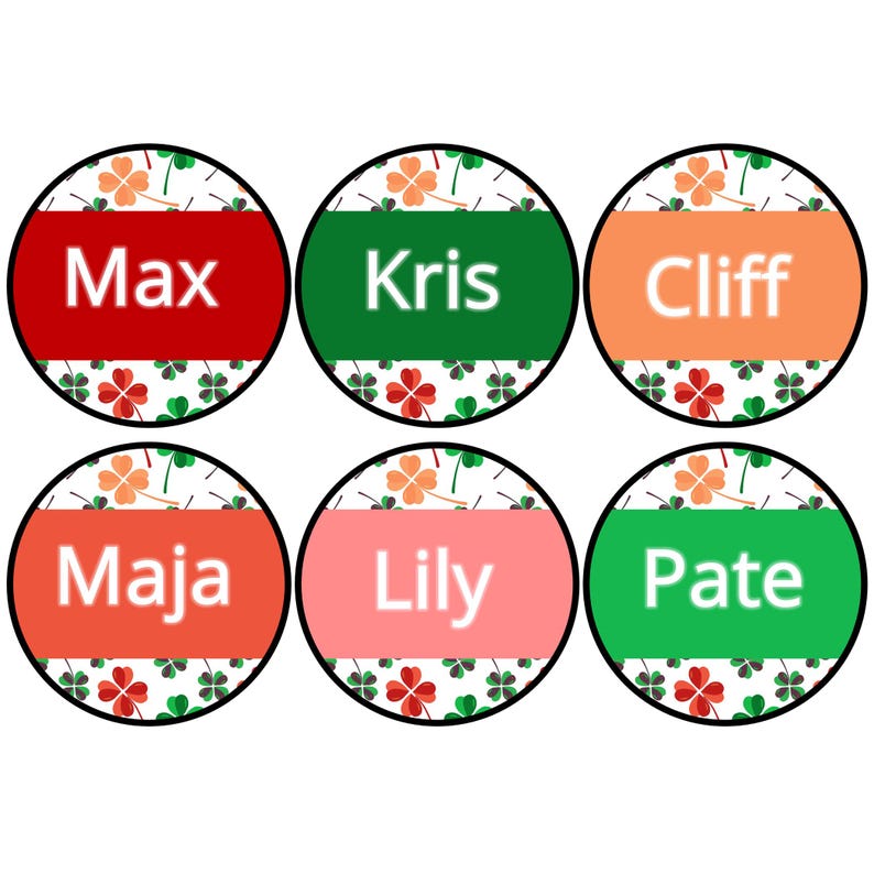 Printable Autumn Student Name Labels, Round Fall Classroom Labels ...