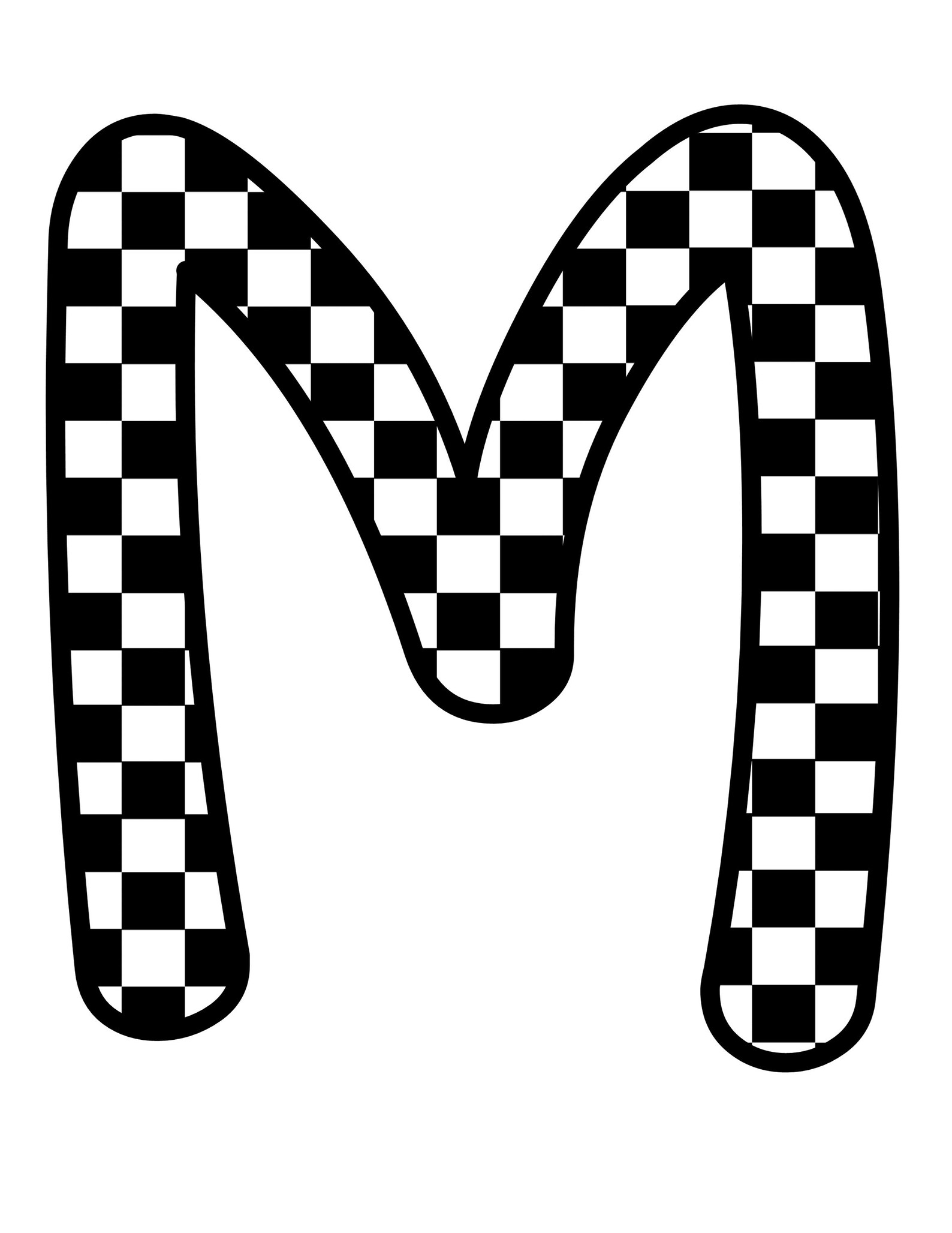 Classic Black and White Checkered Bulletin Board Letters Wall Display ...
