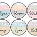 Printable Boho Dotty Floral Student Name Labels, Neutral Classroom ...