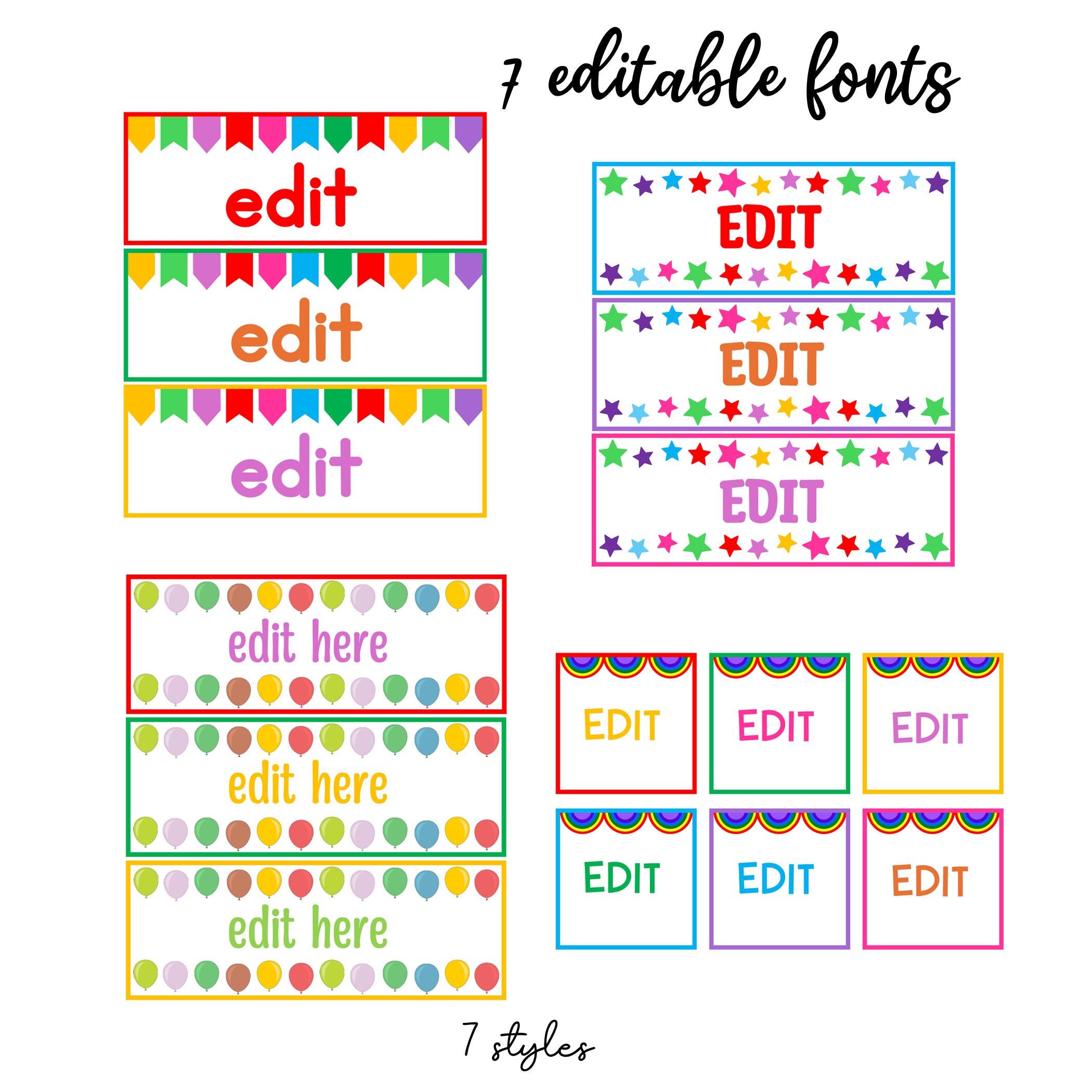 Printable Classroom Labels Bundle Pack, Name Labels, Back to School ...