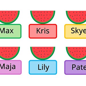 Printable Watermelon Theme Student Name Tags, Name Signs, Classroom ...
