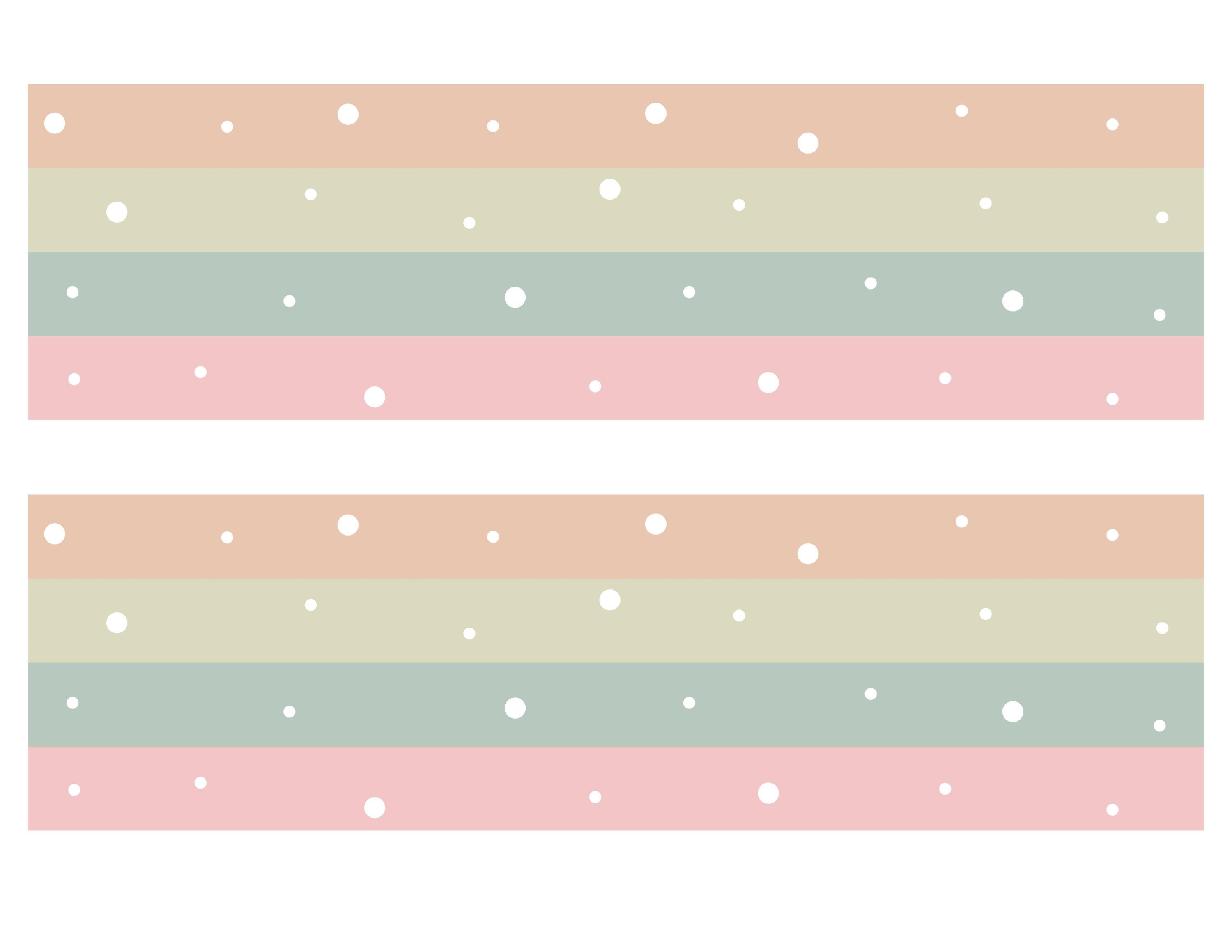 Printable Boho Neutral Spotty Bulletin Board Borders, Classroom Borders ...