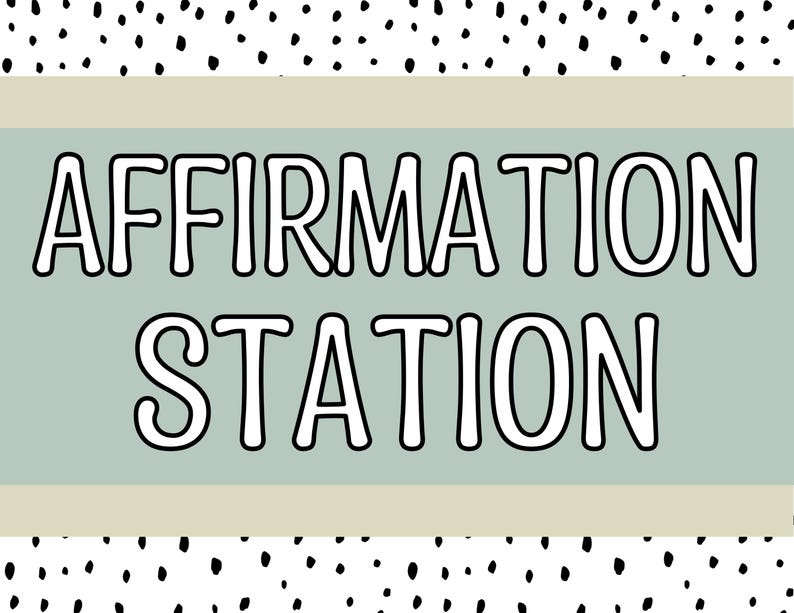 Printable Boho Neutral Spotty Student Affirmation Cards, Affirmation ...