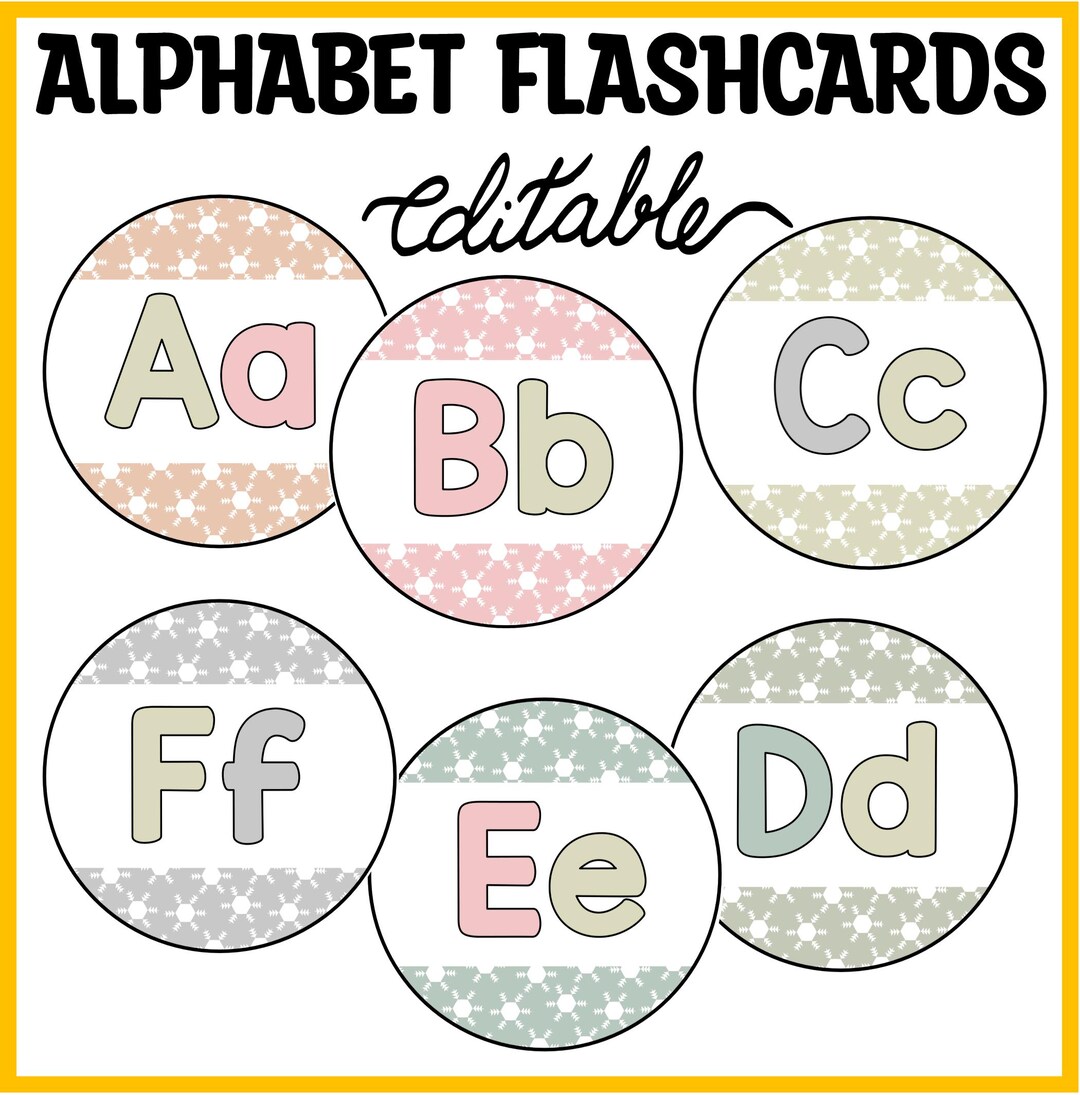 Printable Large Alphabet Flashcards, Vibrant Round Alphabet Flashcards ...