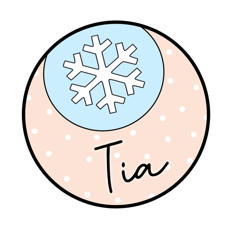Winter Student Name Tags, Printable Snowflakes Name Labels, Cubby ...