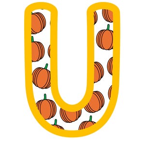 Pumpkin Bulletin Board Letters, Autumn Large Alphabet Letters, Alphabet ...