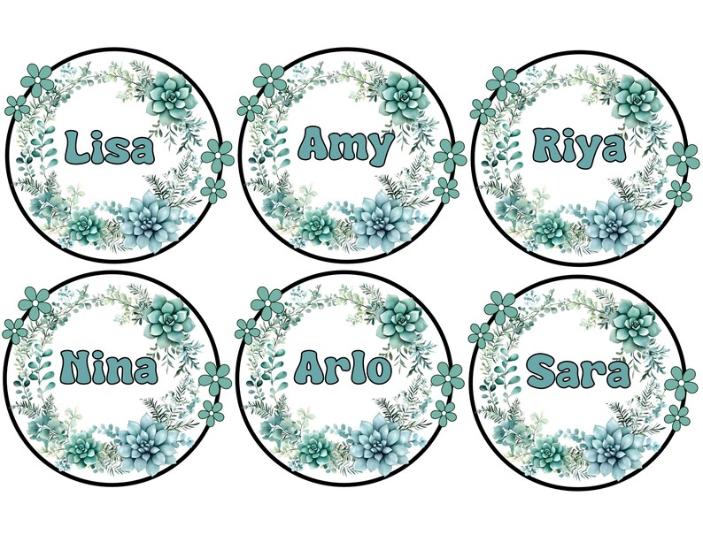 Editable Leaves Theme Spring Student Name Labels, Leaves Name Plates ...
