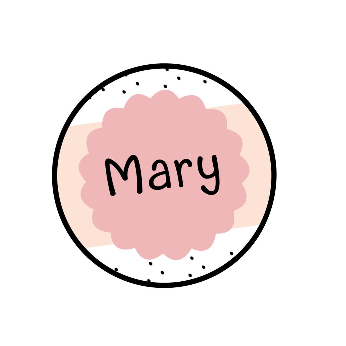 Printable Boho Dotty Student Name Labels, Calm Colors Classroom Labels ...