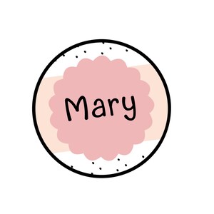 Printable Boho Dotty Student Name Labels, Calm Colors Classroom Labels ...