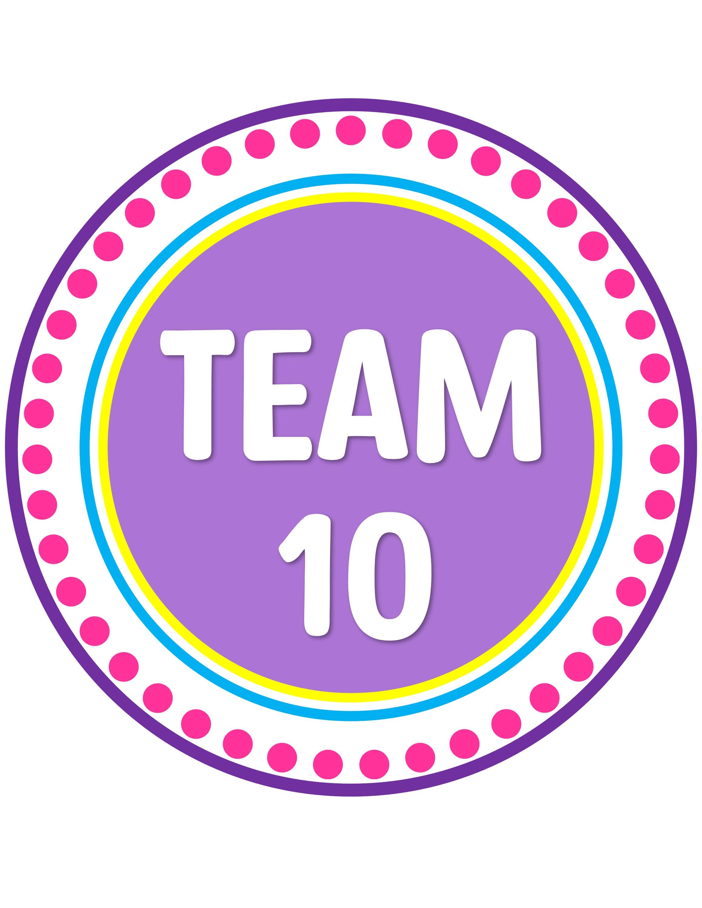 Printable Back to School Bright Table, Team and Group Numbers ...