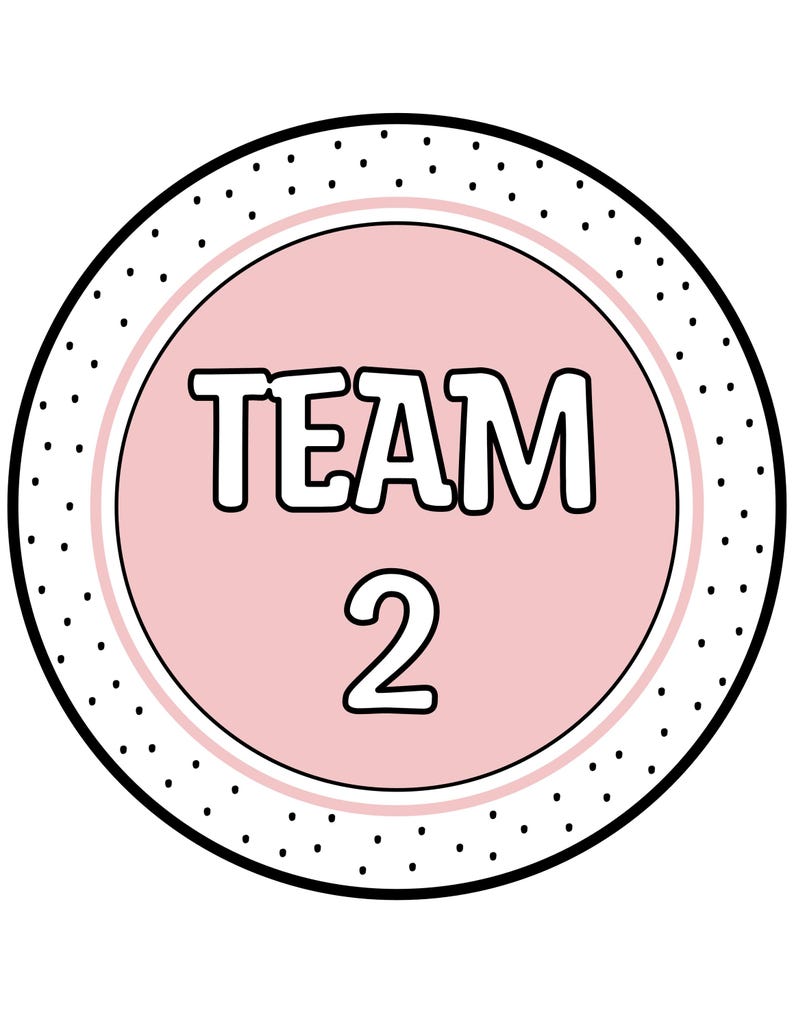 Back to School Printable Boho Spotty Table, Team and Group Numbers ...