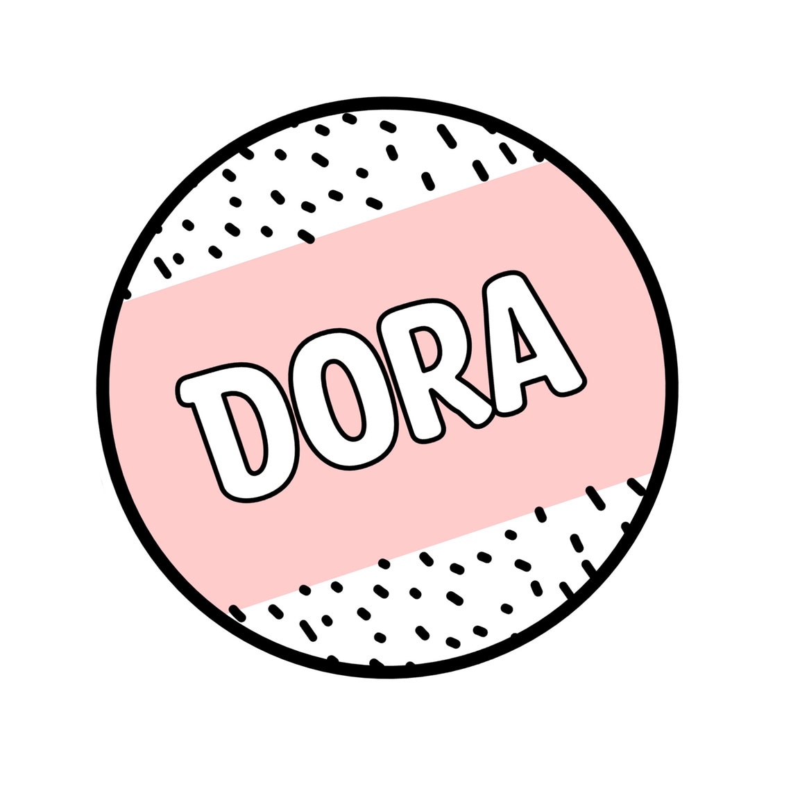 Printable Round Boho Spotty Name Tags, Circular Name Tags, Cubby Labels ...