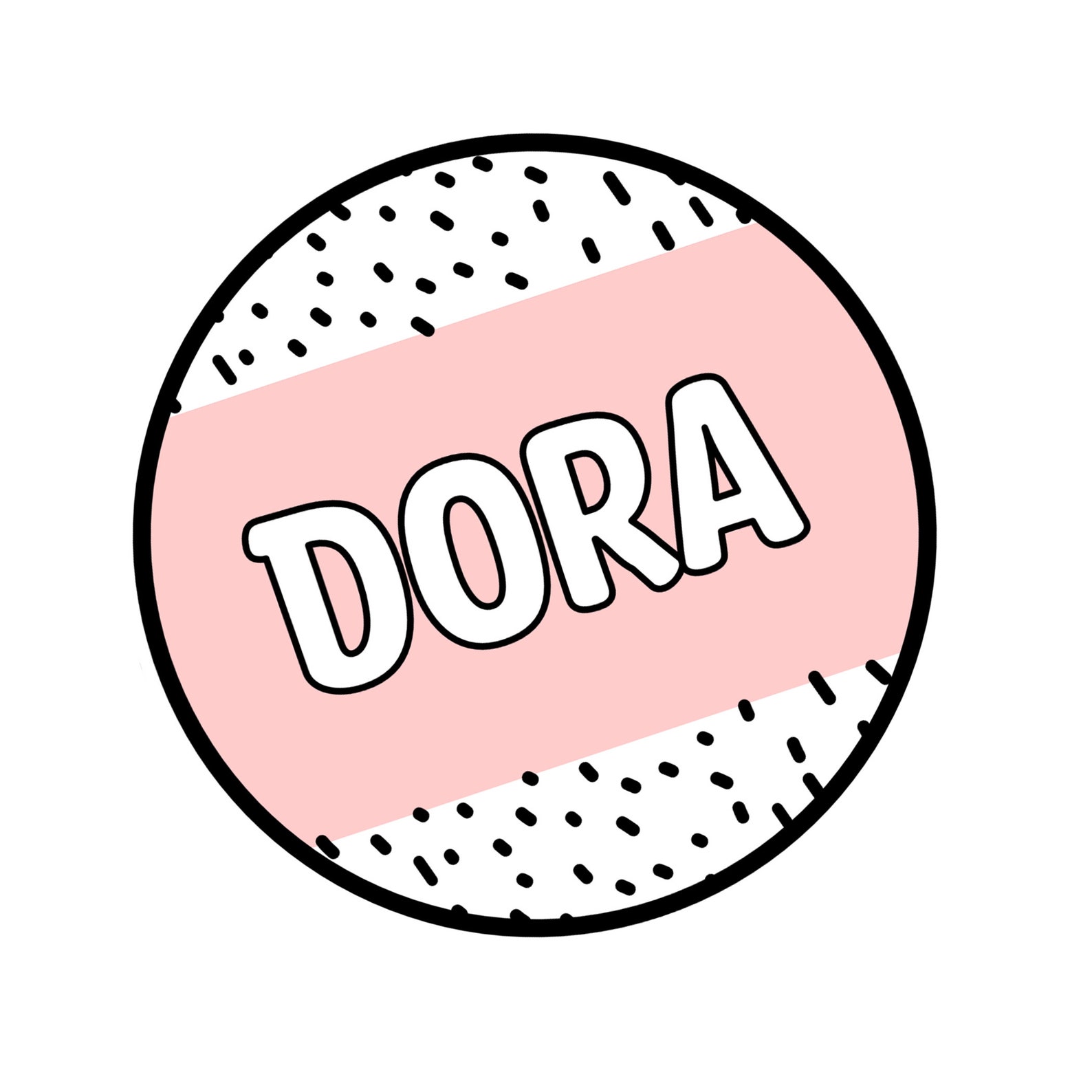 Printable Round Boho Spotty Name Tags, Circular Name Tags, Cubby Labels ...