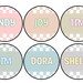 Back to School Round Boho Neutral Checkered Classic Student Name Labels ...