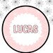Printable Floral Name Labels, Circle Boho Student Name Plates, Name ...