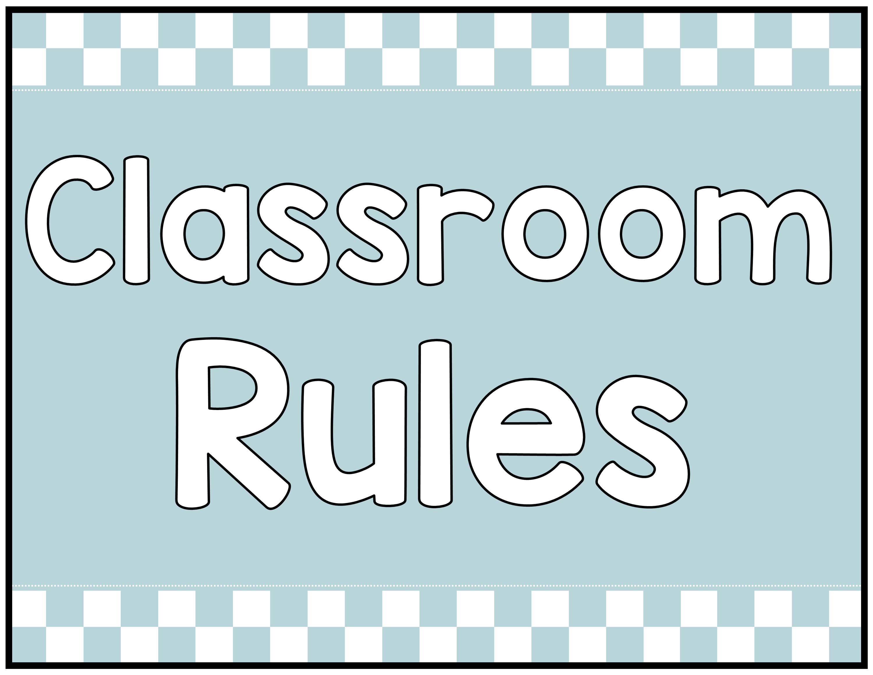 Printable Boho Checkered Classroom Rules Labels, Classroom Rules ...