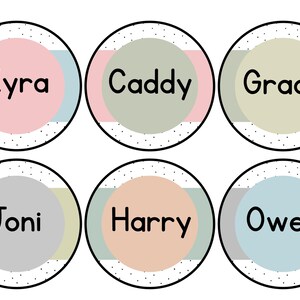 Printable Boho Neutral Spotty Student Name Labels, Cubby Labels, Boho ...