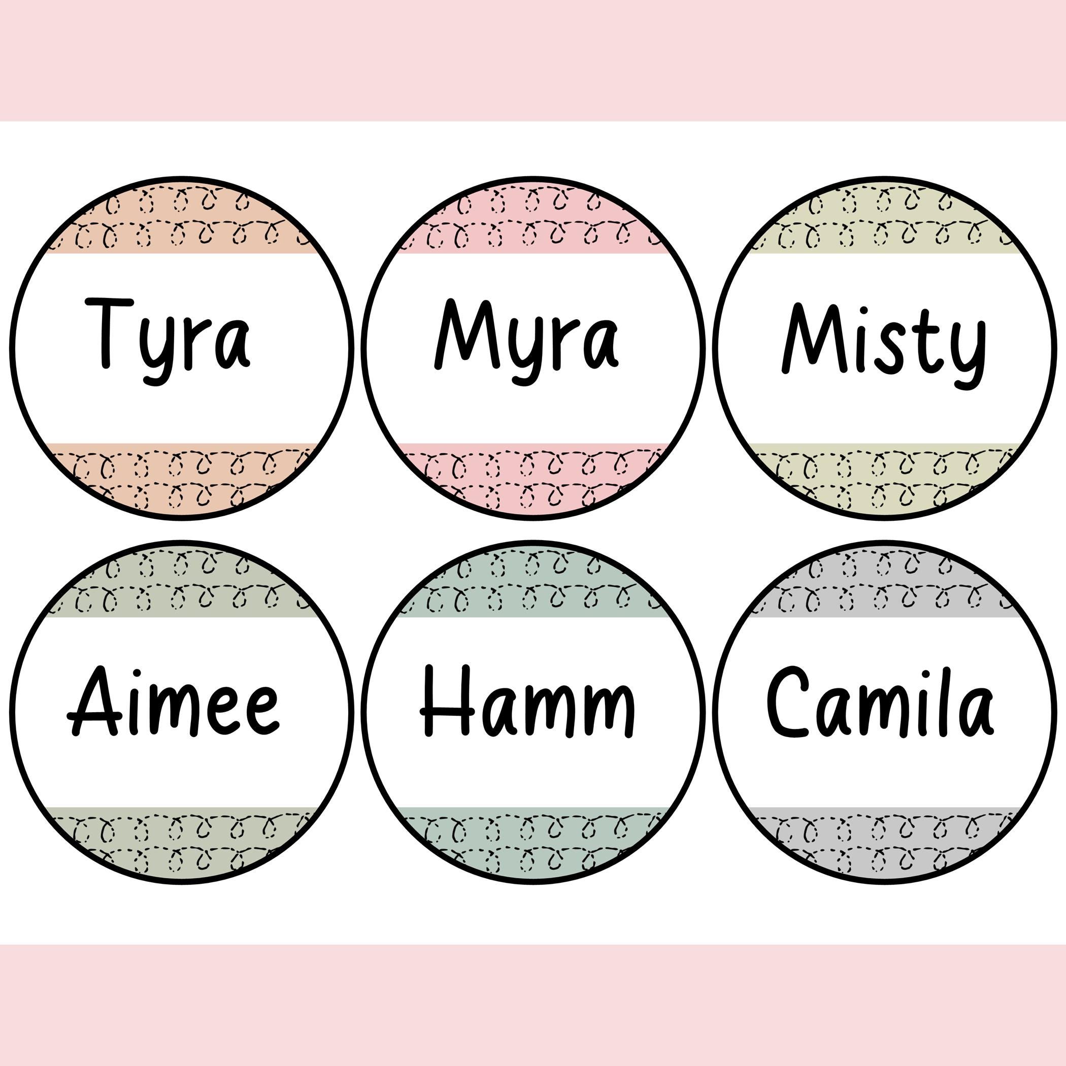Printable Boho Neutral Spotty Student Name Labels, Cubby Labels ...