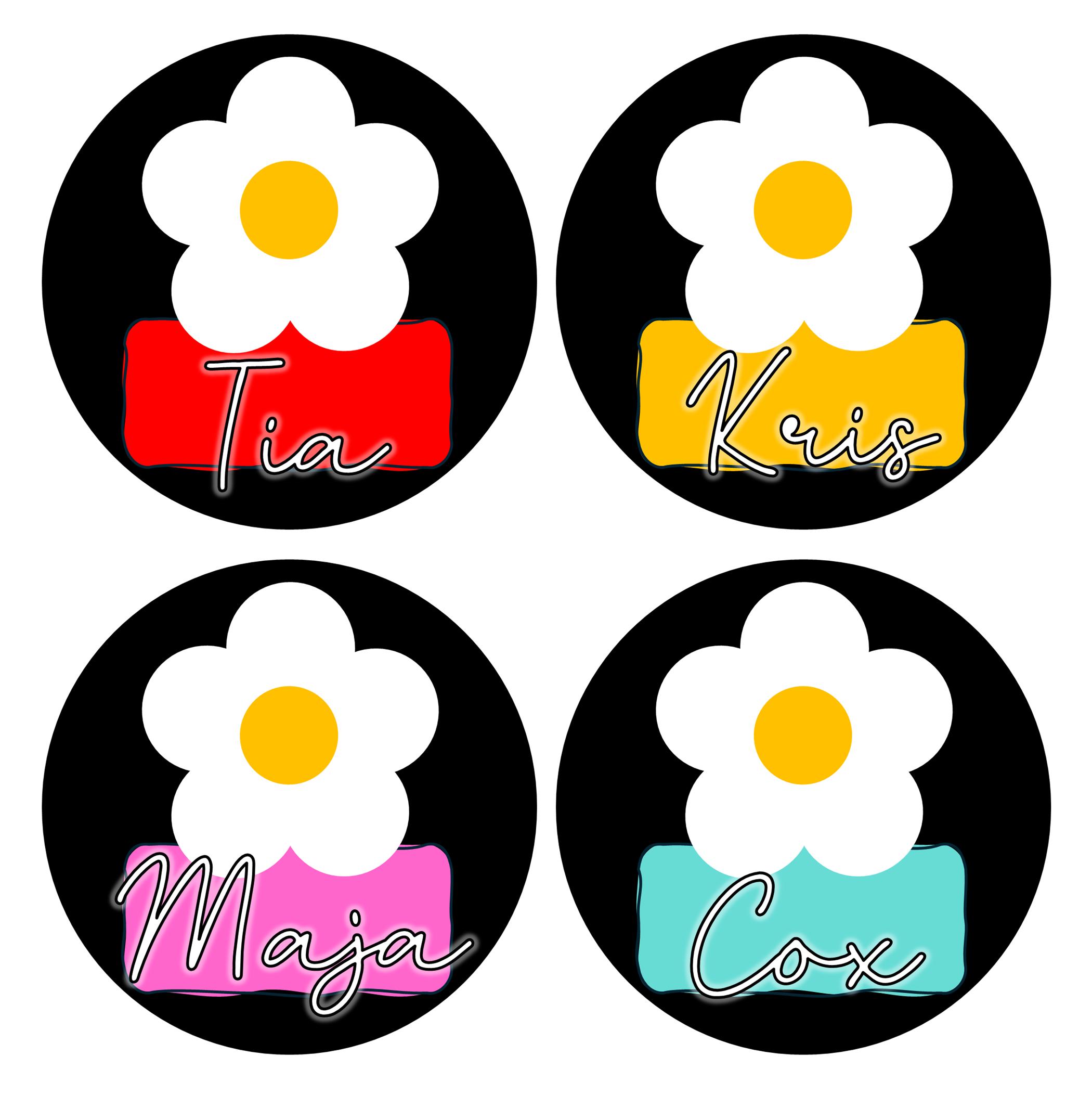 Printable Black and Bright Alphabet Flashcards, Editable Word Wall ...