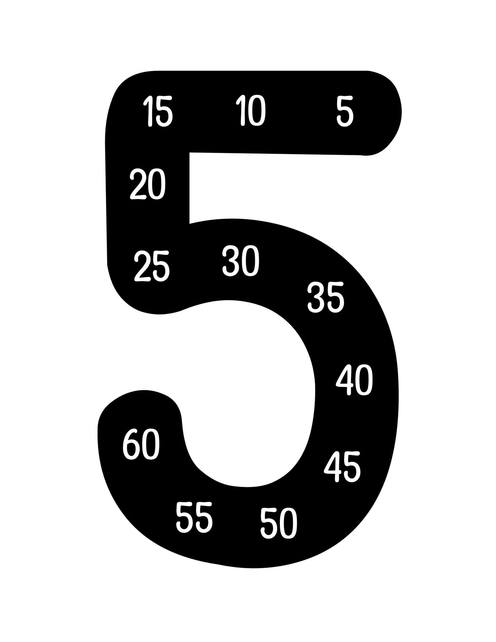 Printable Black and White Skip Counting Wall Display, Back to School ...