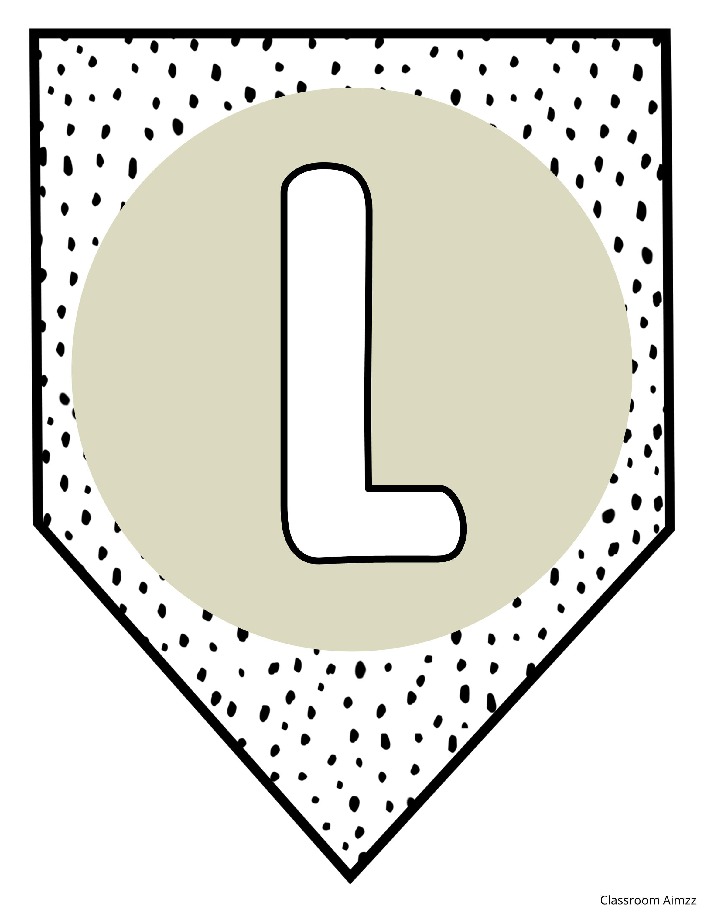 Printable Boho Neutral Spotty Bunting Banners, Editable Back to School ...