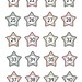 Printable Boho Neutral Small Stars Number Labels, Colorful Small Number ...