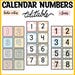 Printable Black and White Number Labels, Classroom Calendar Numbers ...