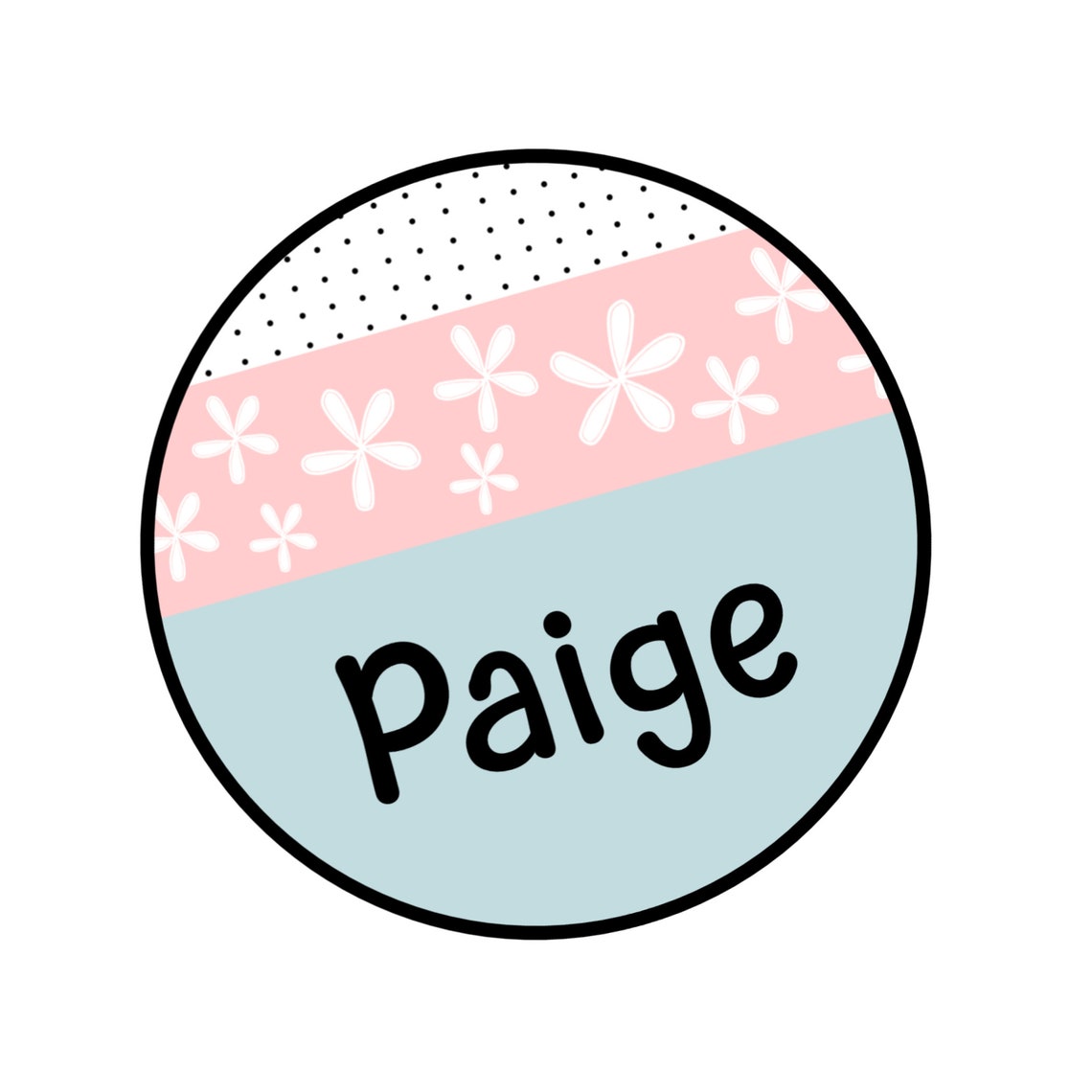 Printable Boho Dotty Floral Student Name Labels, Neutral Classroom ...