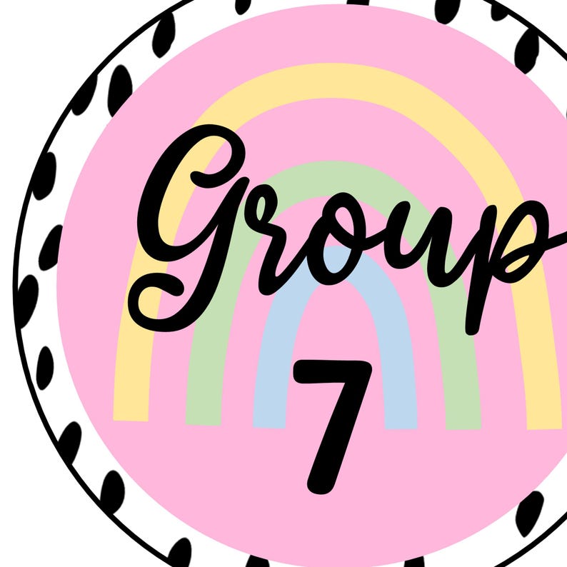 Printable Back to School Rainbow Boho Table Signs, Classroom Table ...