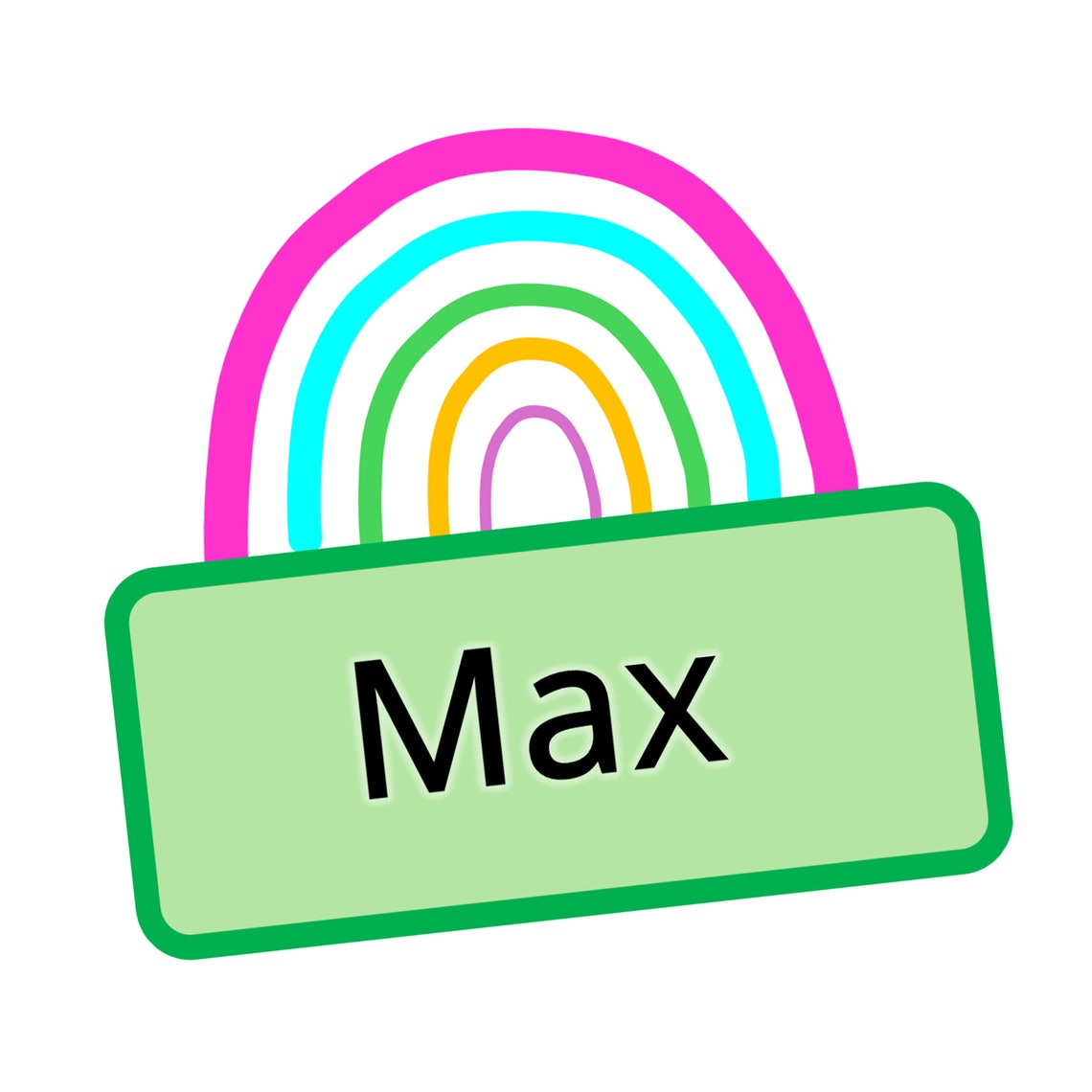 Printable Rainbow Theme Student Name Tags, Name Signs, Classroom Labels ...