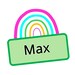 Printable Rainbow Theme Student Name Tags, Name Signs, Classroom Labels ...