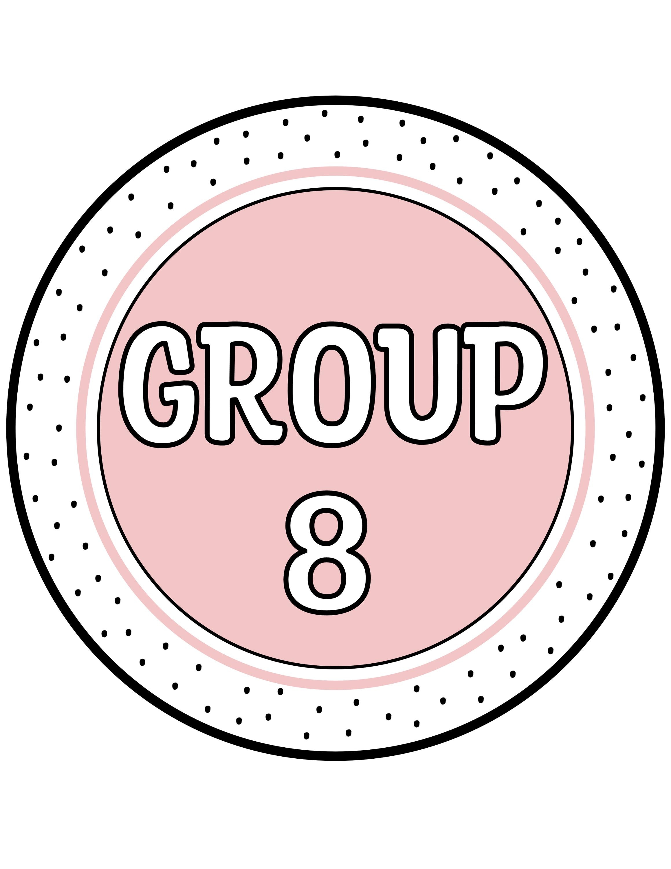 Back to School Printable Boho Spotty Table, Team and Group Numbers ...