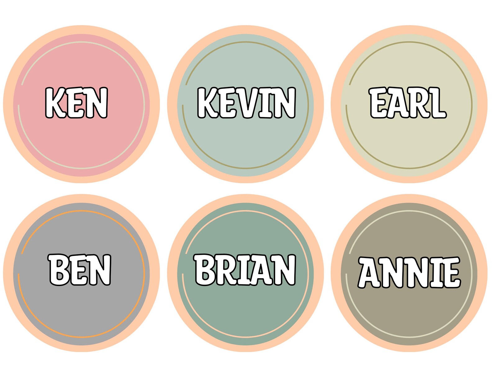 Printable Boho Neutral Spotty Student Name Labels, Library Labels, Name ...