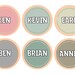 Printable Boho Neutral Spotty Student Name Labels, Library Labels, Name ...