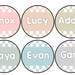 Back to School Round Boho Neutral Checkered Classic Student Name Labels ...
