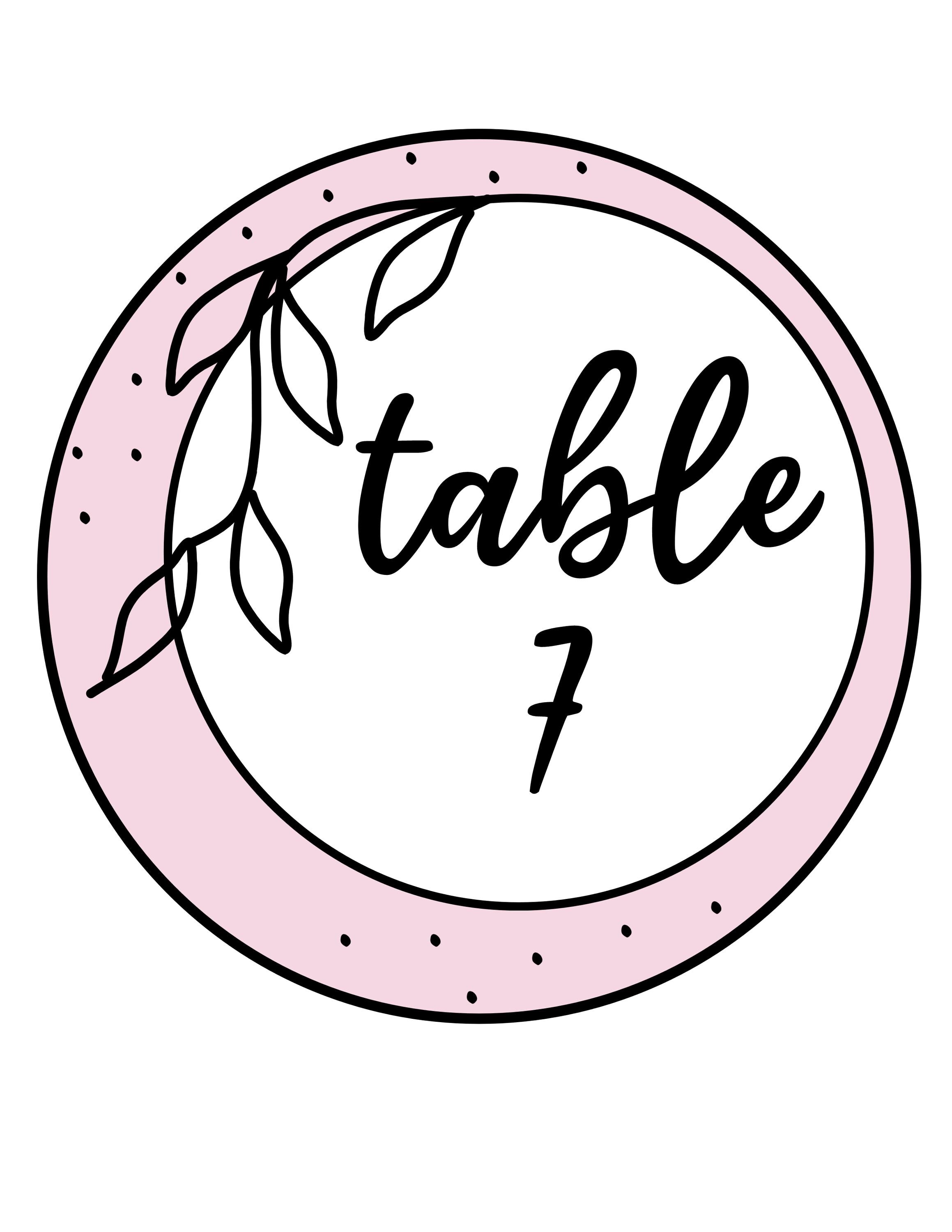 Back to School Printable Table Numbers, Boho Neutral Table, Team and ...