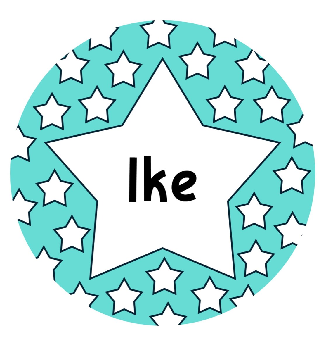 Printable Colorful Stars Student Name Labels, Star Nametags, Star Cubby ...