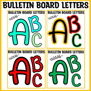 Printable Bright Alphabet Letters Bundle Pack, Colorful Decorative ...