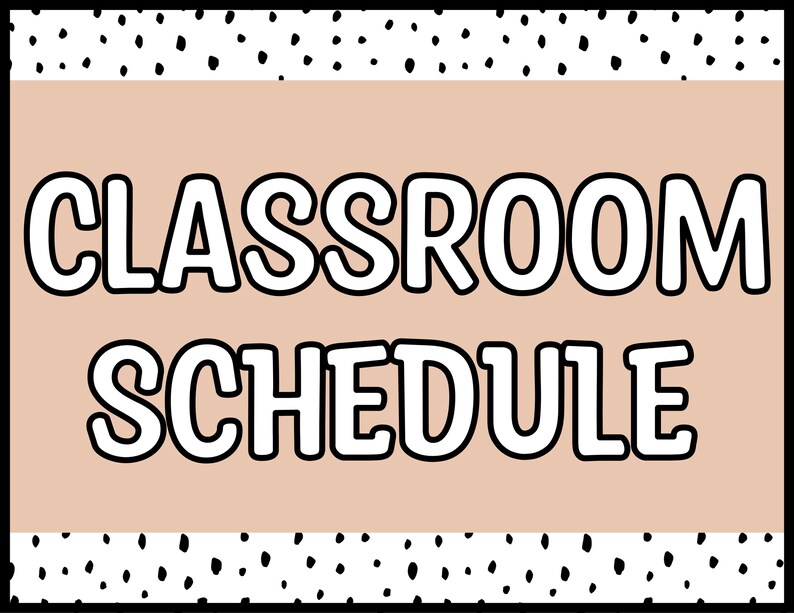 Printable Boho Neutral Classroom Schedule, Editable Classroom Schedule ...
