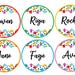 Printable Spotty Bright Stars Student Name Labels, Colorful Stars ...