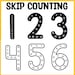 Printable Black and White Skip Counting Wall Display, Back to School ...