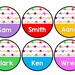 KG Nametags, Back to School Printable Stars Student Name Tags, Round ...