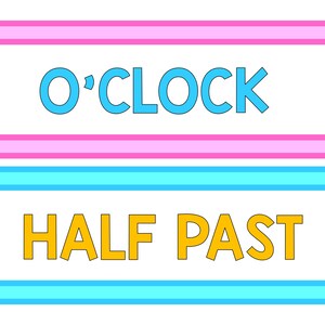 Printable Boho Bright Clock Numbers Display, Editable Clock Numbers ...