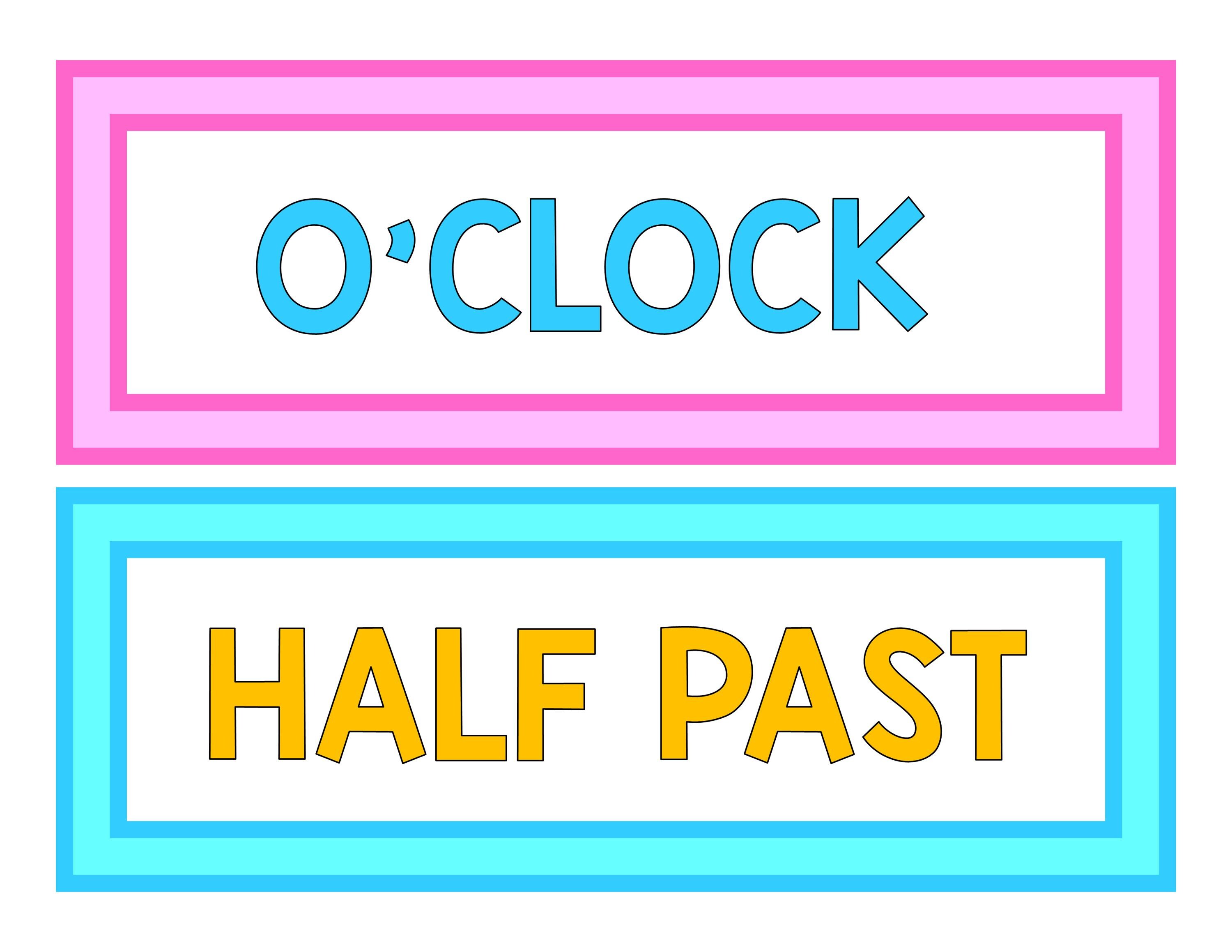 Printable Boho Bright Clock Numbers Display, Editable Clock Numbers ...