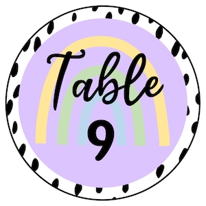 Printable Back to School Rainbow Boho Table Signs, Classroom Table ...
