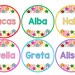 Printable Bright Stars Round Student Name Labels, Colorful Classroom ...