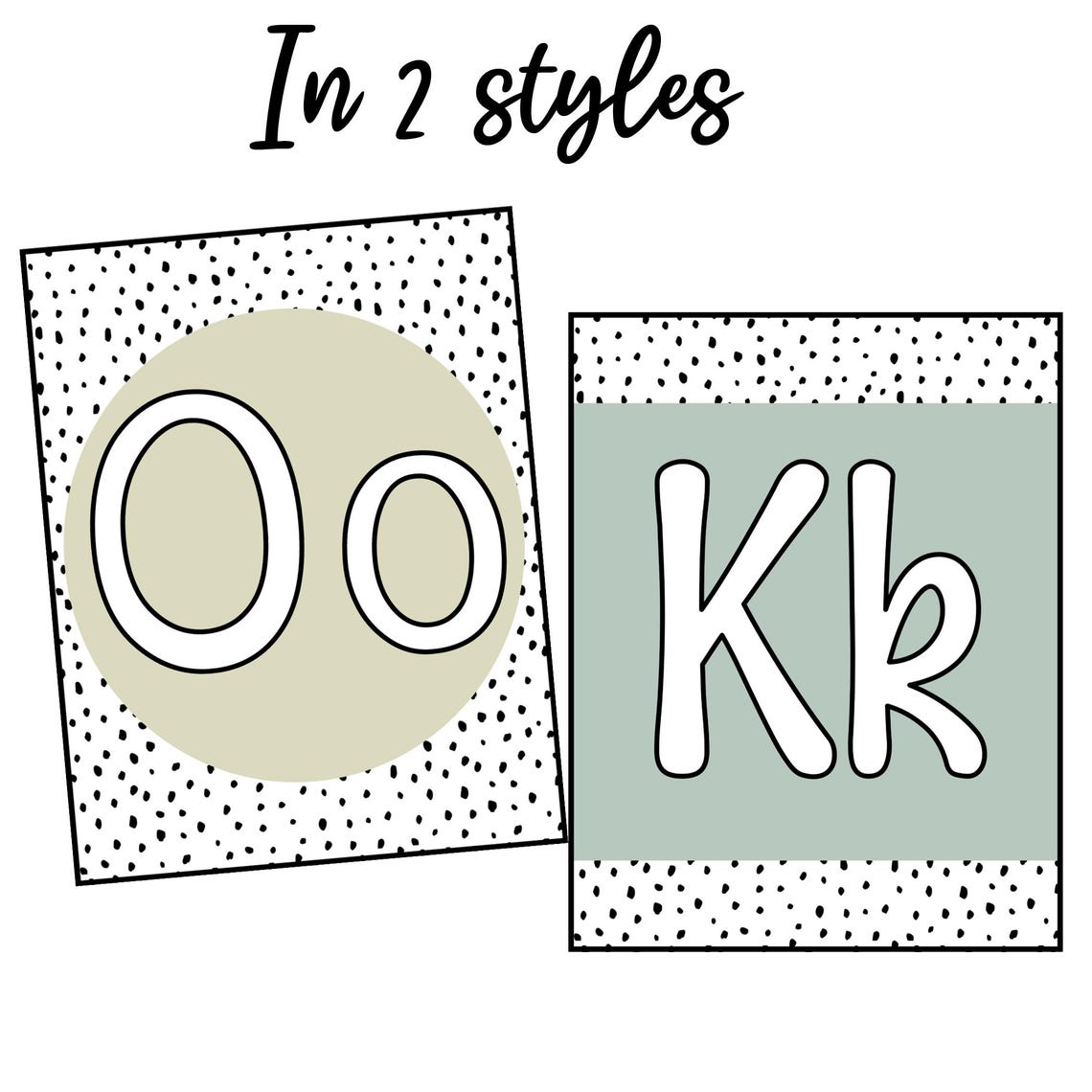 Printable Boho Neutral Spotty Alphabet Posters, Alphabet Posters Wall ...