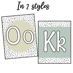Printable Boho Neutral Spotty Alphabet Posters, Alphabet Posters Wall ...
